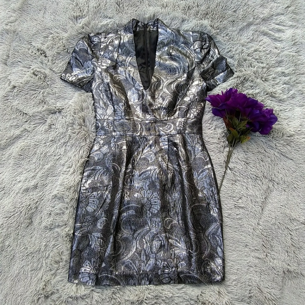 French Connection Metallic Cocktail Dress - Gem